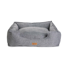 Hundbett grau: Typ Nordic - Hundebett mit hohem Rand